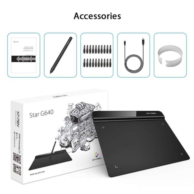 Jual Graphics Digital Drawing Tablet with Passive Pen XP-Pen Star G640 ...
