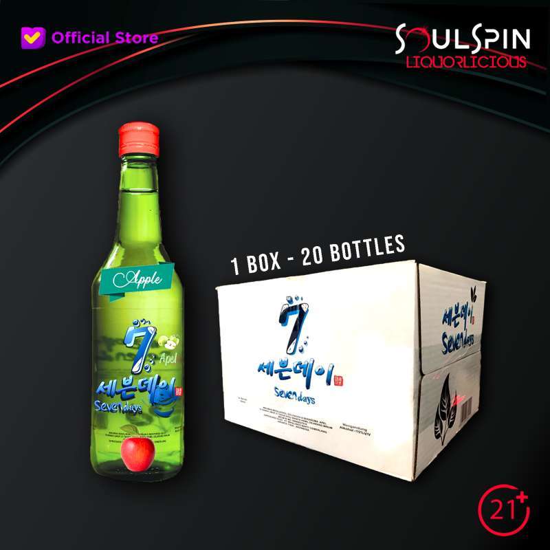 Promo Seven Days Apple Soju Box (Isi 20 botol) Diskon 12% di Seller ...