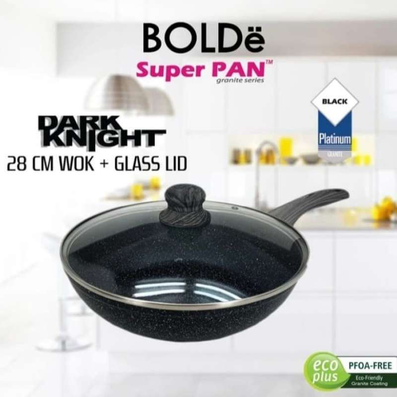 Jual Bolde Dark Night Fry Pan 28 Cm + Lid Super Pan Black Kuali Wok Di ...
