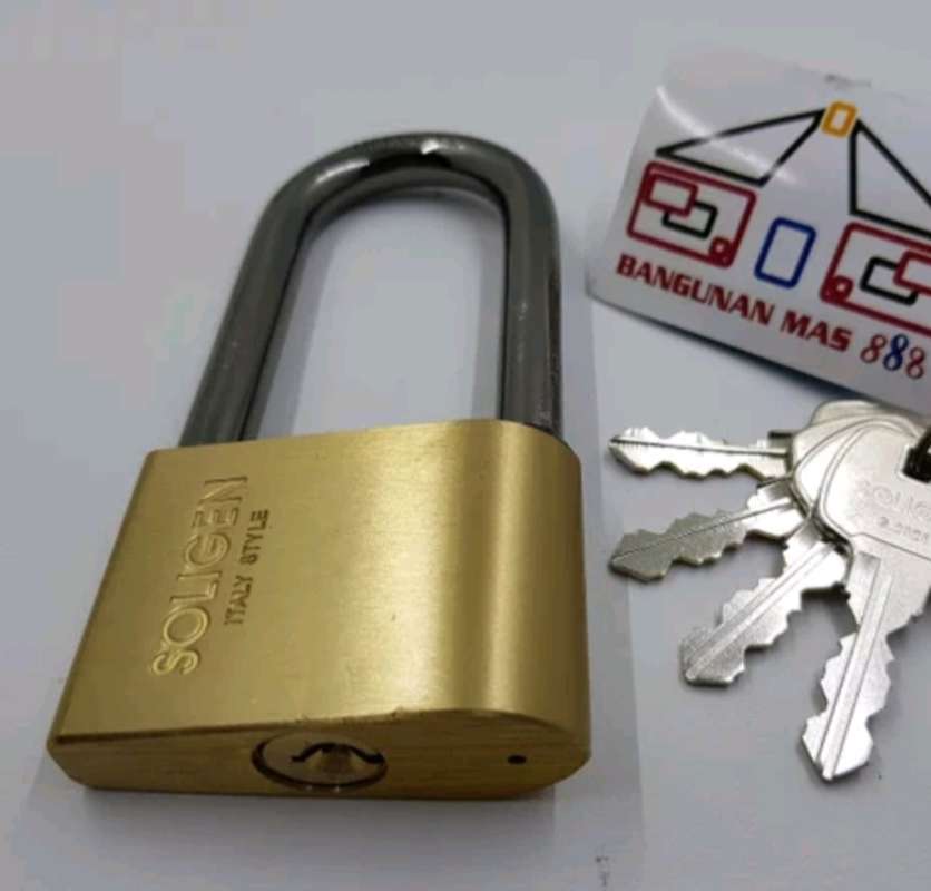 Jual Gembok Soligen Tipe Baja Hitam 40 Mm Leher Panjang - Bangunan Mas ...