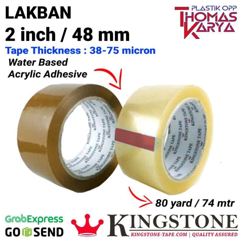 Jual KINGSTONE TAPE - Lakban Bening 2 inch 48mm x 74 yard- Isolasi ...