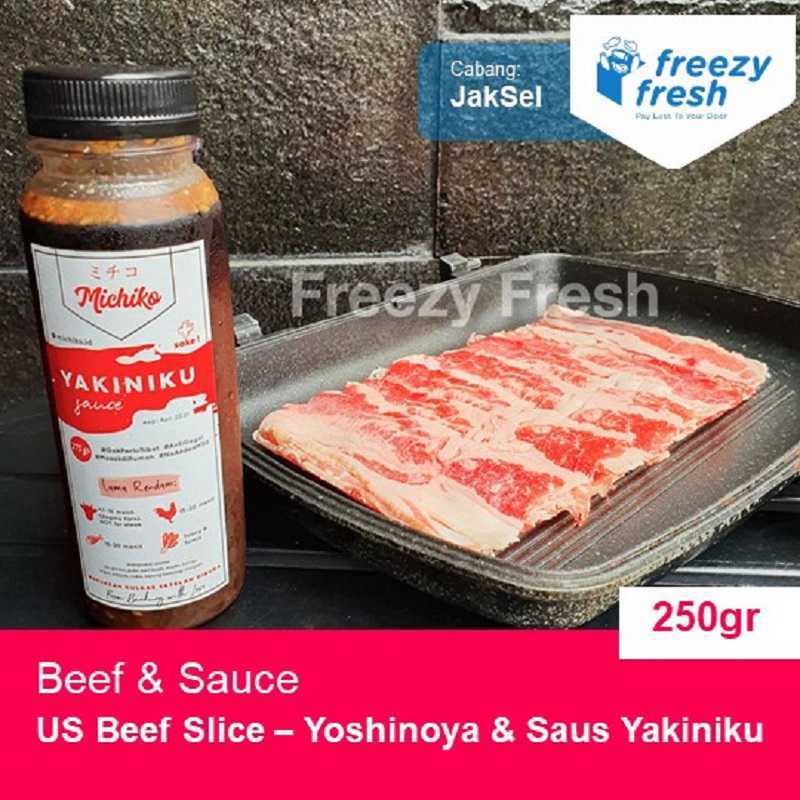 Jual Daging Sapi Slice Yoshinoya dan Saus Yakiniku US Beef Slice 250 ...