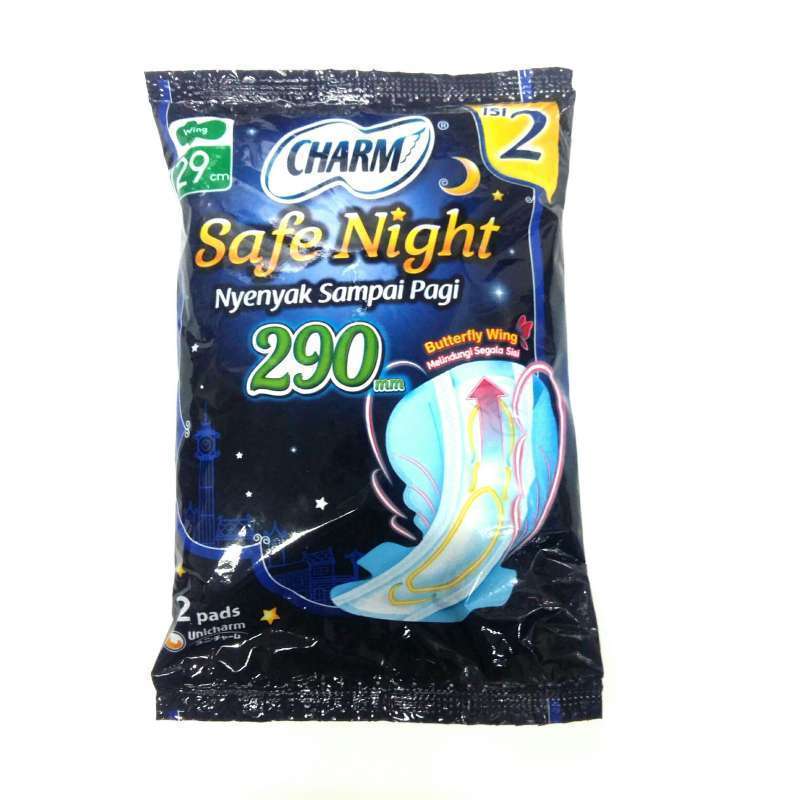 Jual Charm Pembalut Safe Night 29cm Wing Renceng Isi 10pcs 1 Sachet Isi ...