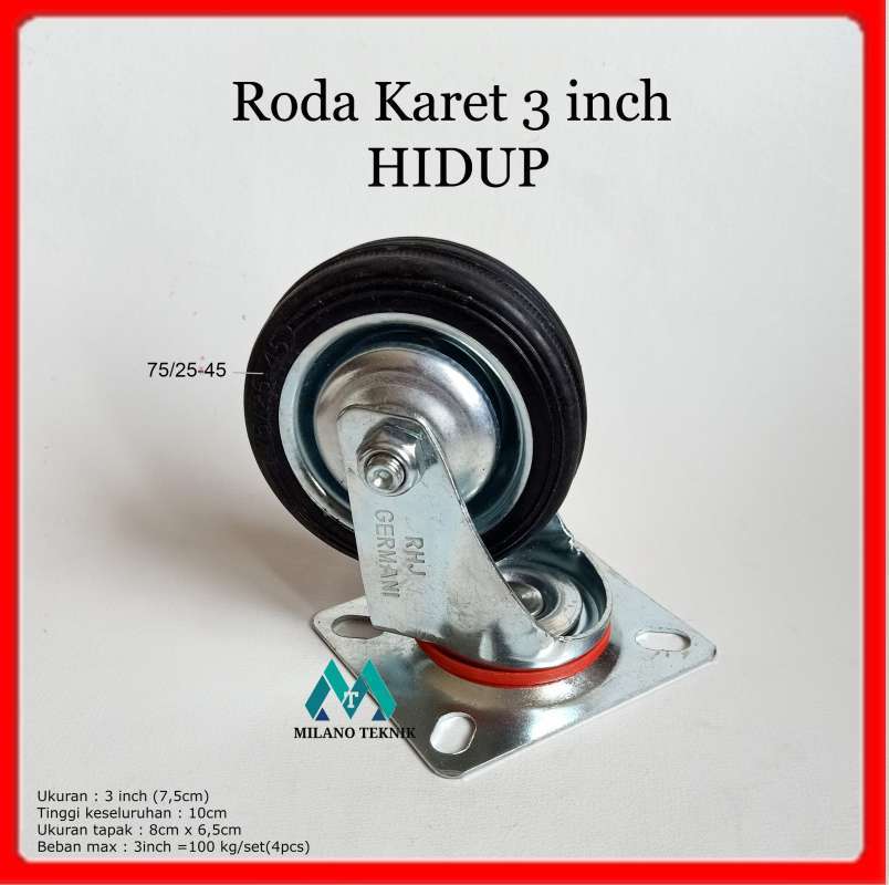 Jual RODA Troli 3 inch HIDUP RHJ RODA KARET/RODA TROLLEY di Seller ...