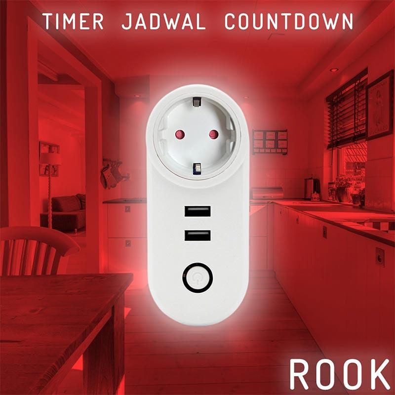 Jual Rook Smart Plug + 2 Usb / Stop Kontak Pintar + Usb Iot Di Seller ...