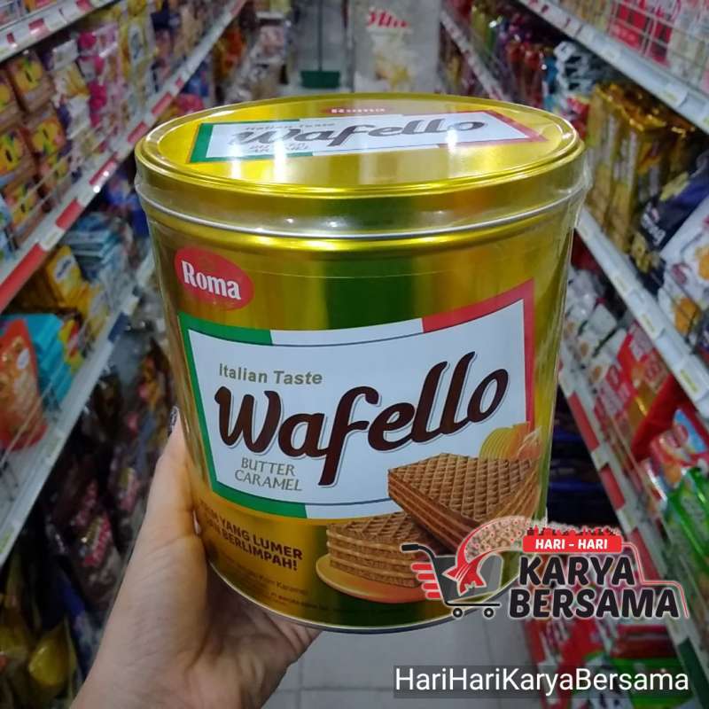 Jual Wafer Roma Wafello Butter Caramel Kaleng 287gr Di Seller ...
