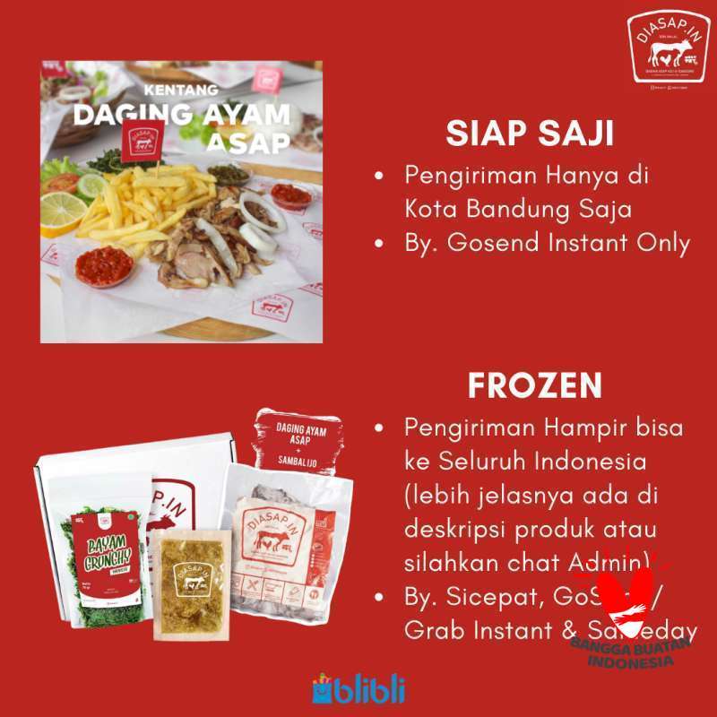 Promo Diasapin Mie Goreng Sei Ayam Asap + Sambal | Daging Asap Ayam ...