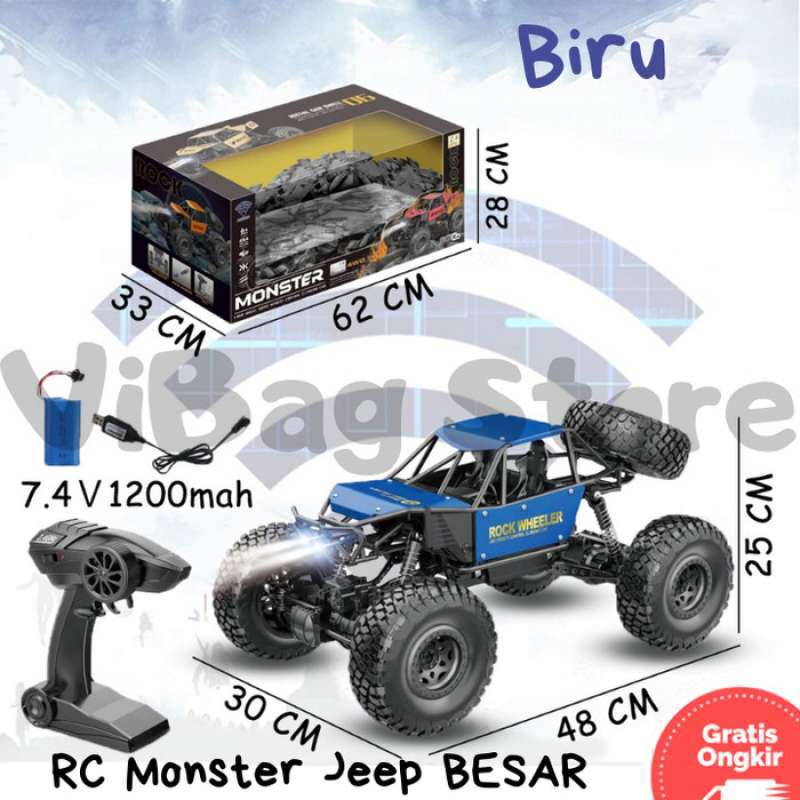 Jual Mobil Remote Control Ukuran Besar Rc Jeep Monster Crawler Rdr1074 ...