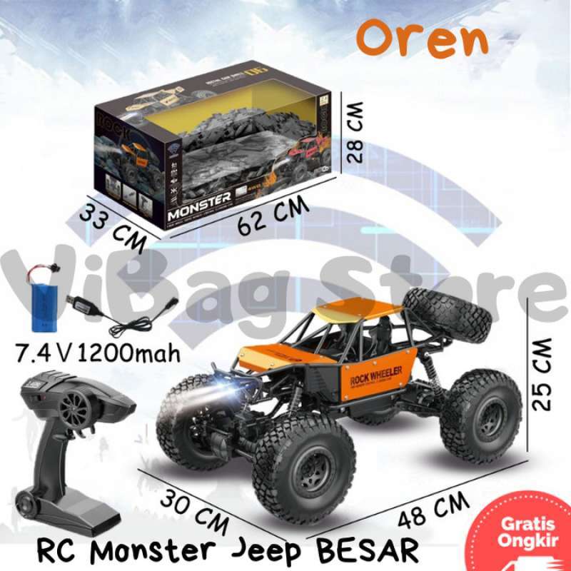 Jual Mobil Remote Control Ukuran Besar Rc Jeep Monster Crawler Rdr1074 ...