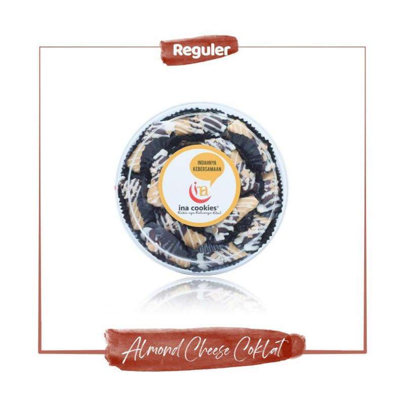 Promo Ina Cookies Reguler ALMOND CHEESE COKLAT Kue Kering Lebaran Enak ...