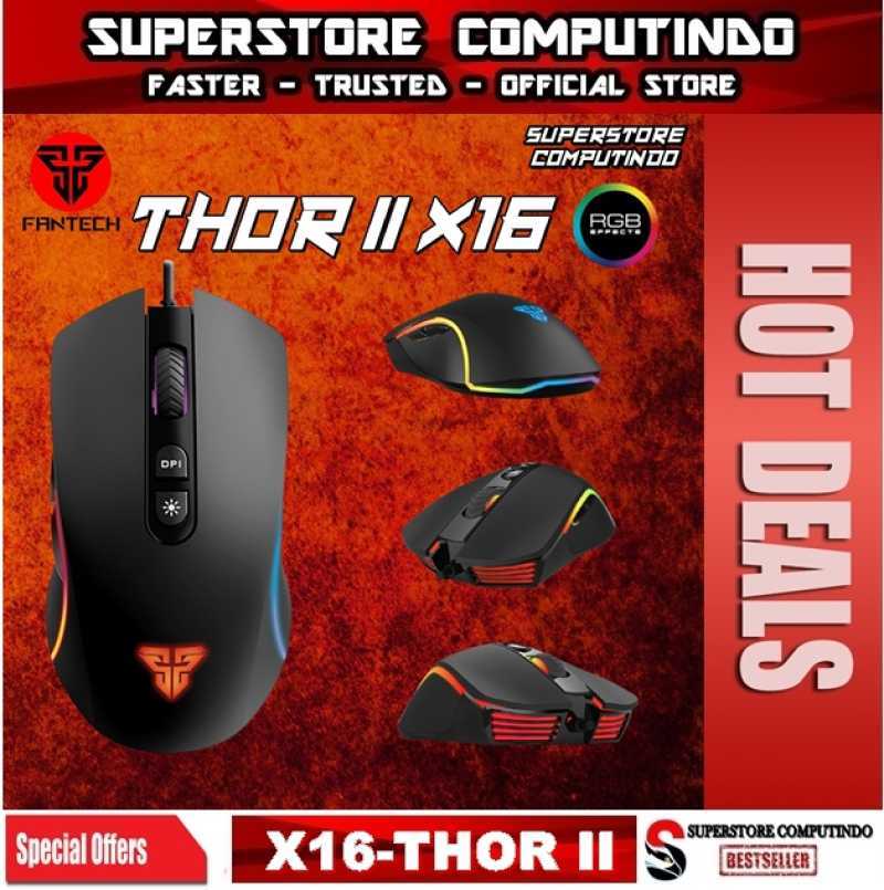 Promo Fantech THOR II X16 Macro RGB Gaming Mouse PIXART Diskon 45% di ...