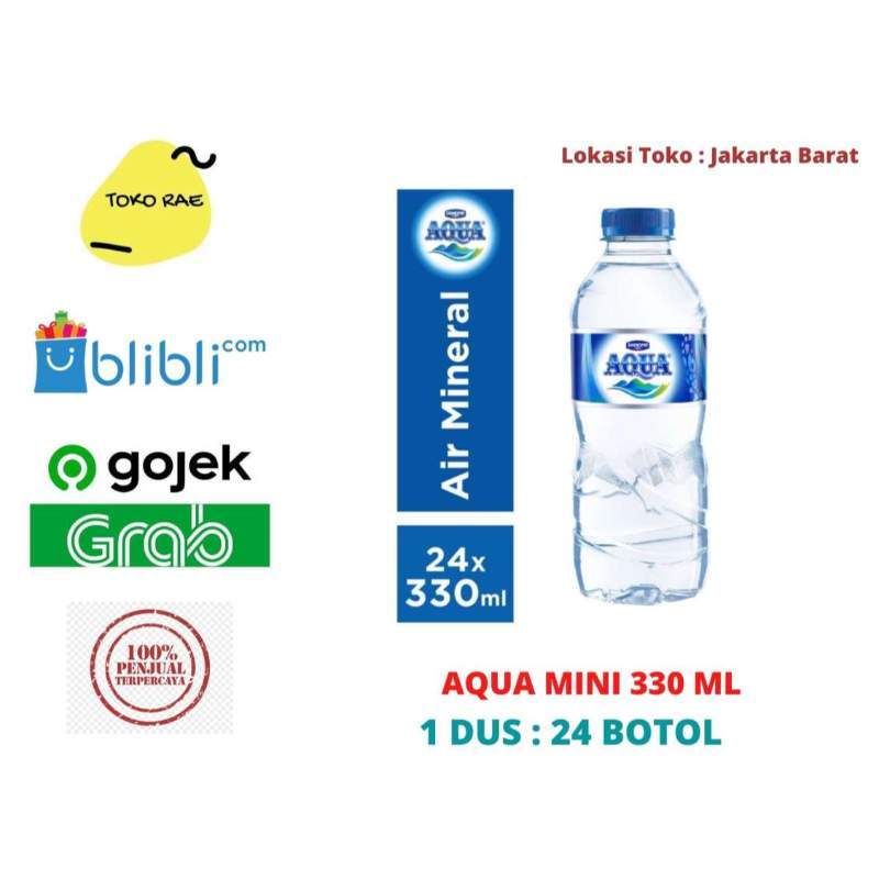 Jual Aqua Air Mineral Botol Mini 330ml, 1 Dus Isi 24 Botol Di Seller Toko Rae - Jelambar, Kota ...