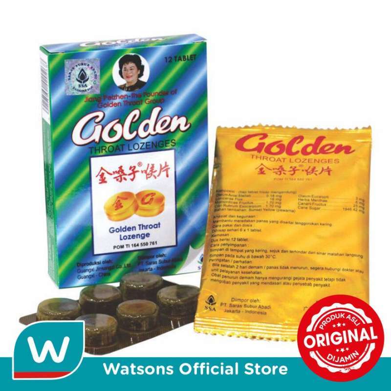 Jual Chinese Medicin Golden Throat Lozenges 12 tablet di Seller WATSONS ...