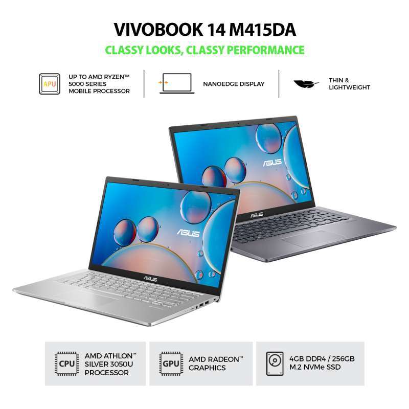 Jual Asus Vivobook 14 M415da-bv305021fhd Notebook [amd Athlon Silver ...