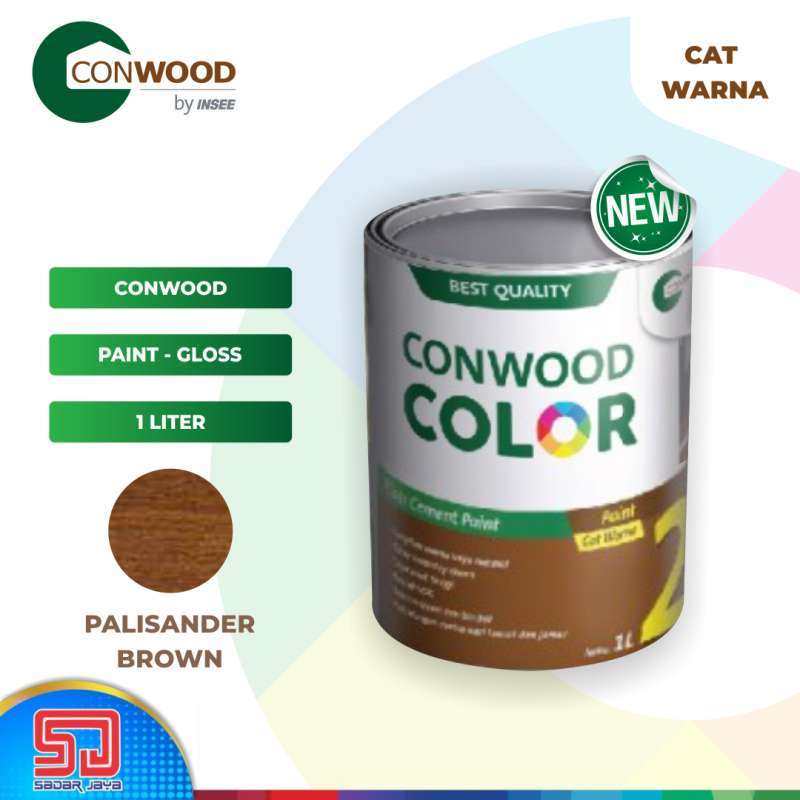 Jual Conwood Color Warna Kayu Glossy 1 Liter Cat Lisplang Fiber Cement ...