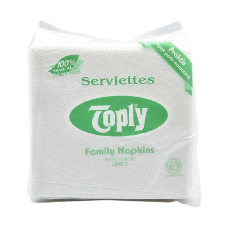 Promo Toply Napkin MG White Luncheon Tissue [100 Sheets/ 1 Ply/ Lipat 2 ...