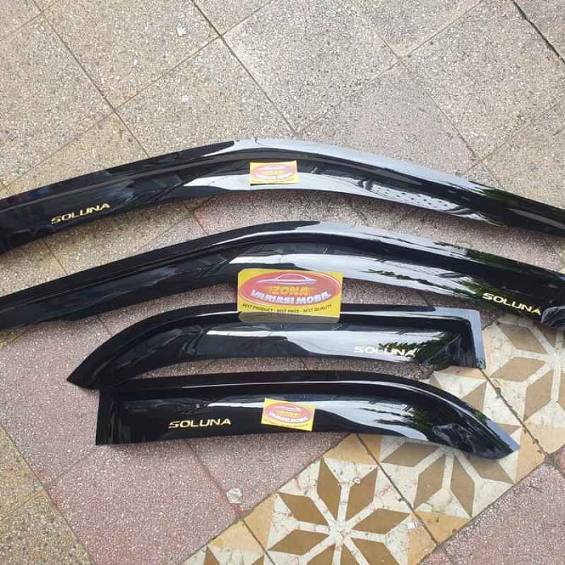 Promo Talang Air Mobil SOLUNA - Talang Air Hujan Pintu SOLUNA Hitam ...