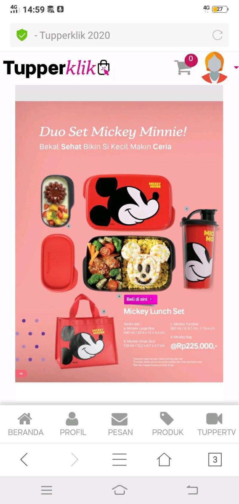 Jual mickey mouse set tupperware - Merah di Seller Sarfaraz - Samoja ...