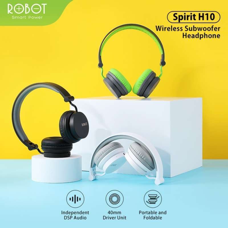 Jual Robot Headphone Spirit H10 Headset Bluetooth Wireless 5.0 - Abu ...