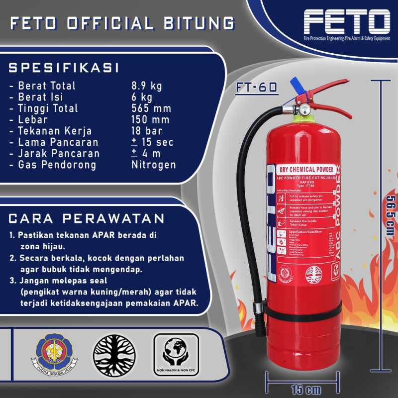 Jual Alat Pemadam Kebakaran (apar) Abc Powder 6kg - Feto Di Seller Feto ...