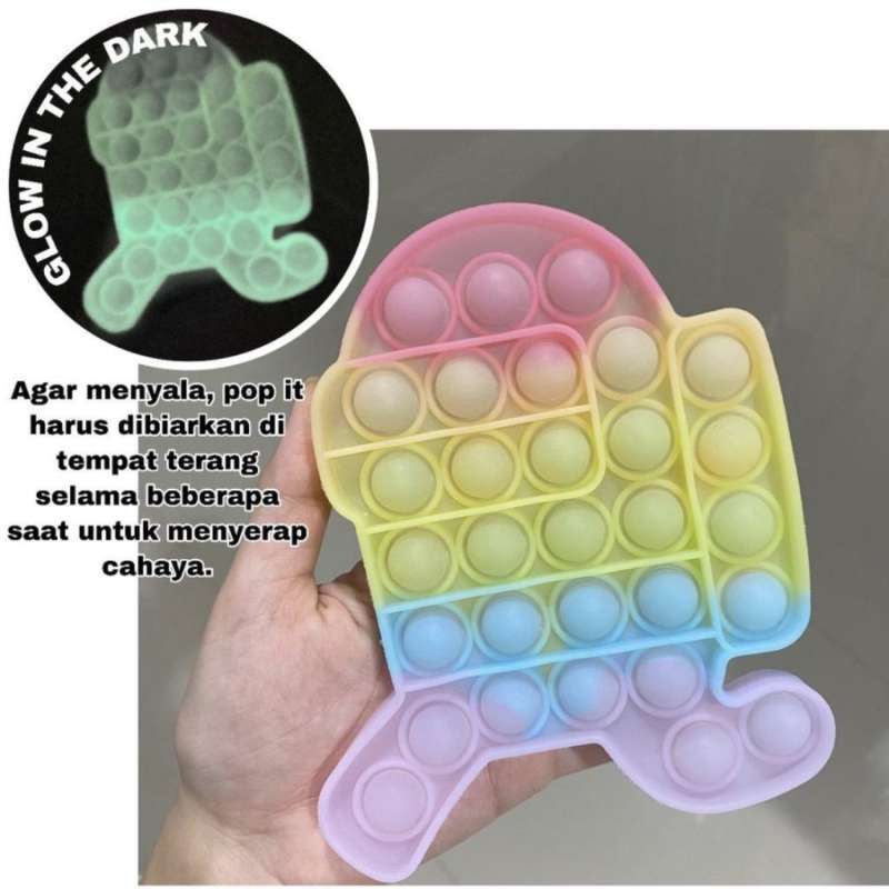Jual POP IT GLOW IN THE DARK JELLY- rainbow its tik tok viral bubble ...