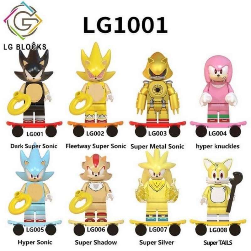 Jual LG1001 Sonic Hedgehog Metal Dark Hyper Super Shadow Minifigure ...