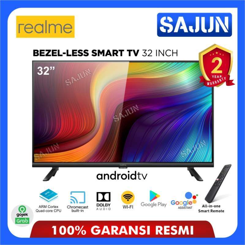 Promo Realme Smart LED TV 32 Inch Bezelless Android TV Resmi Realme ...
