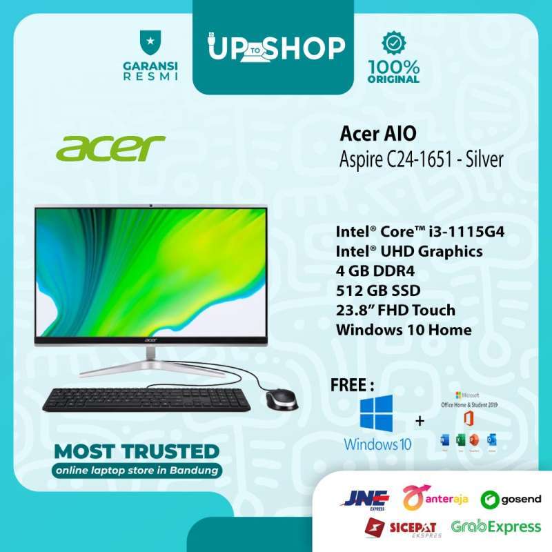 Jual Acer AIO Aspire C24-1651 - PC Desktop - [Intel® Core™ i3-1115G4 ...