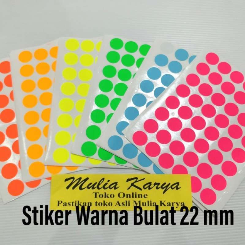 Promo Label Stiker Bulat Warna 22 mm - Label Warna warni ccy - bungkus ...