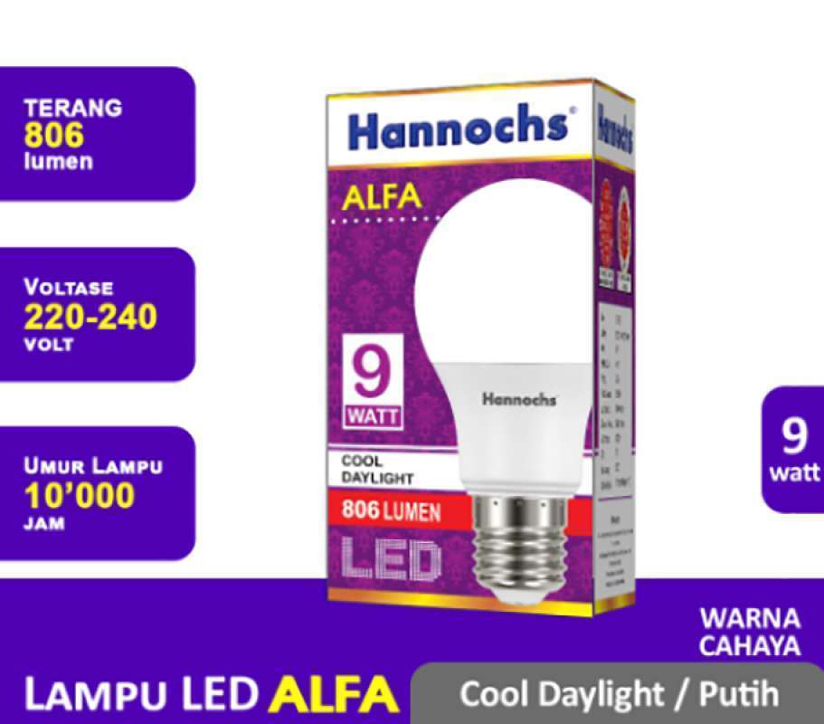 Jual Hannochs LED ALFA 9 Watt di Seller Toko Listrik ASA - Kab. Pati, Jawa Tengah | Blibli