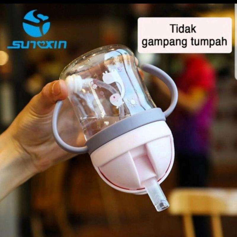Jual Botol Minum Air Anak Balita Anti Tumpah + Sedotan 250 Ml Bagus ...