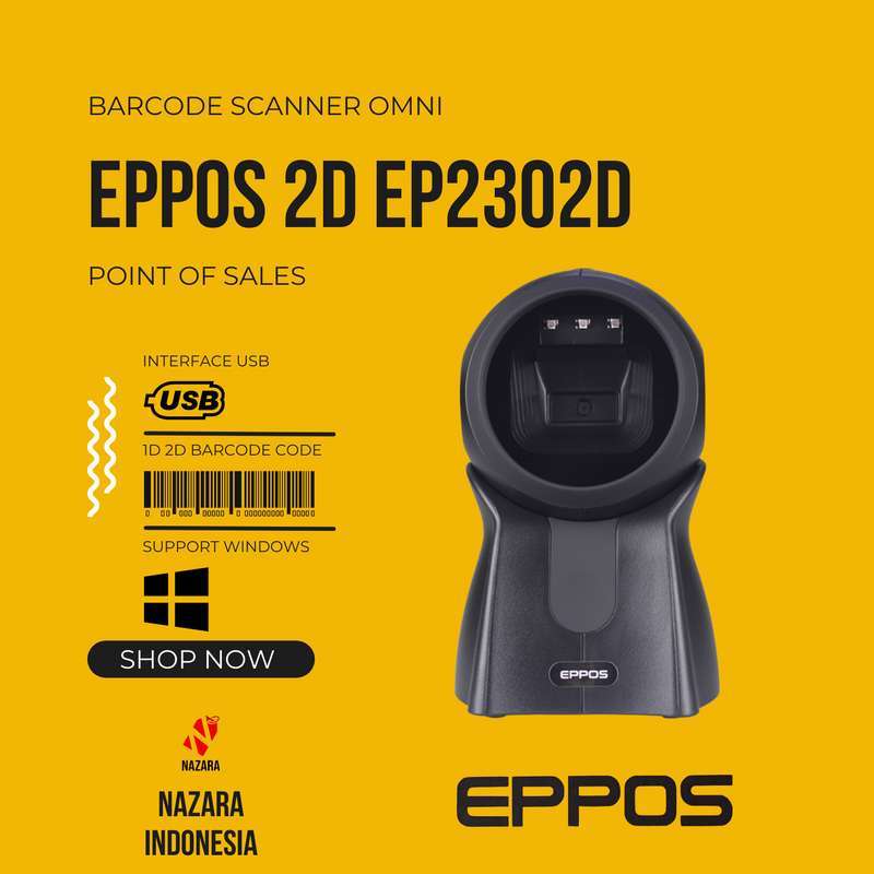 Jual Barcode Scanner Omni EPPOS 2D EP2302D USB di Seller Nazara ...