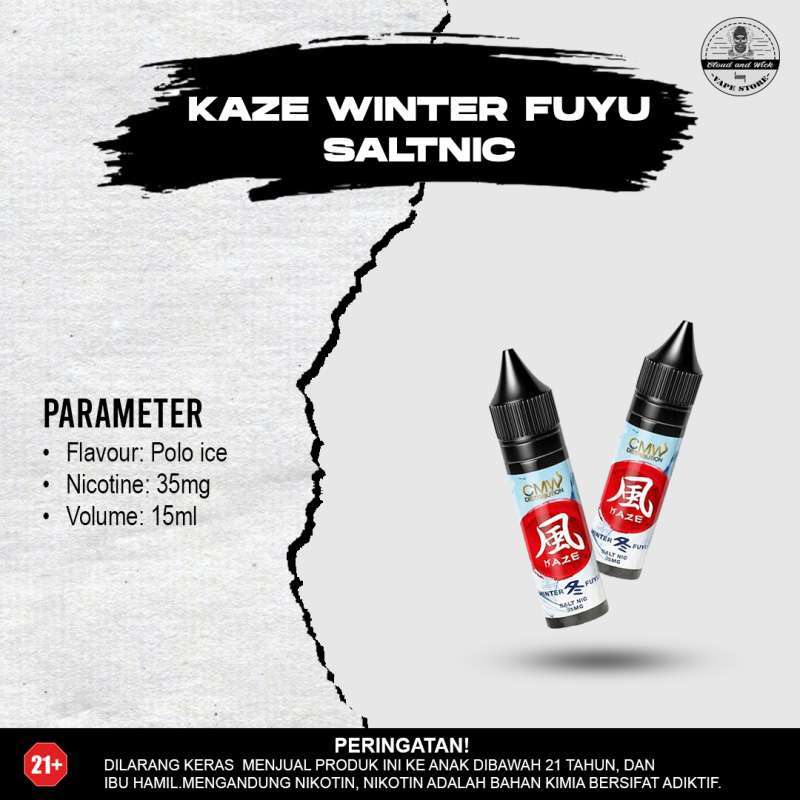 Jual LIQUID KAZE WINTER FUYU SALTNIC 15ML di Seller Cloud and Wick ...