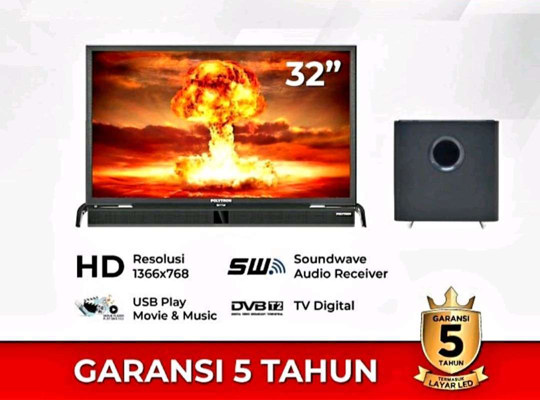 Jual Polytron 32bv1558 Led Tv 32 Inch Cinemax Soundbar Digital Hd Tv Pld-32bv1558 Di Seller ...