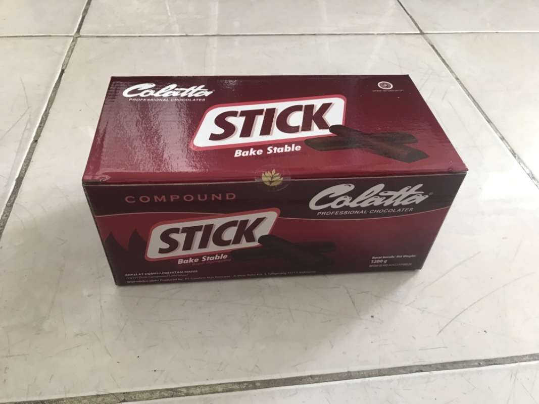Promo Colatta Stick Bake Stable per Box 1.2 kg Chocolate Compound Stik ...