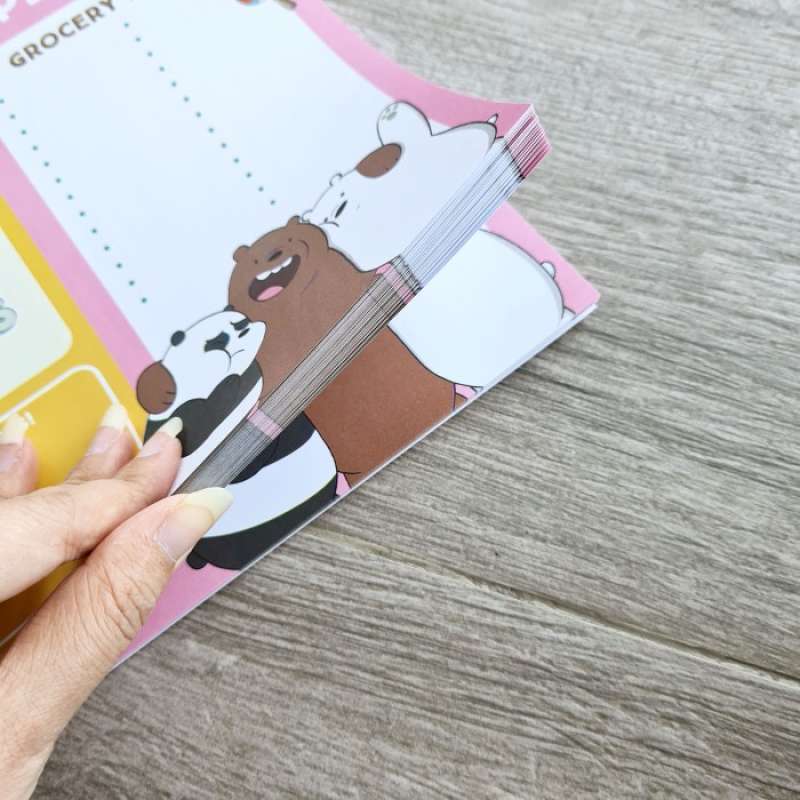 Jual Gratis Ongkir We Bare Bears Meal Planner Notepad di Seller Evita ...