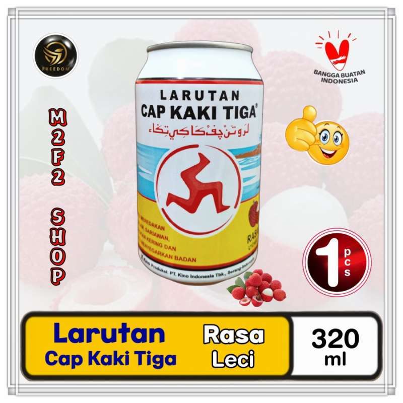 Jual Larutan Penyegar Cap Kaki Tiga Minuman Kaleng | Rasa Leci - 320 ml (Kemasan Satuan) di ...