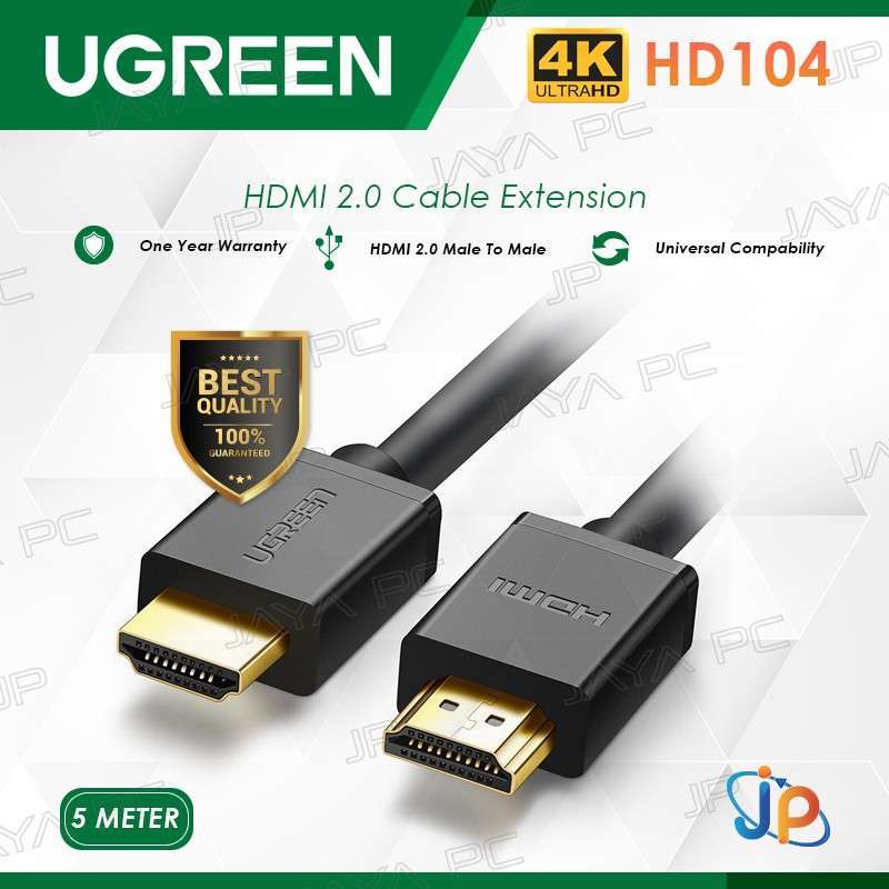 Jual UGreen HD104 Extension Cable HDMI 2.0 Male To Male 4K - 5 METER di ...