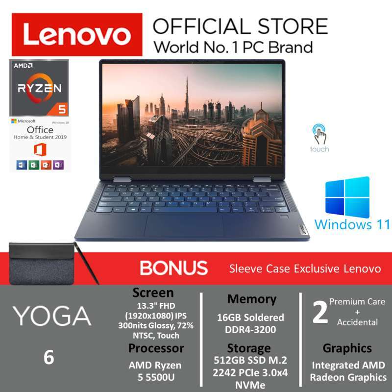 Jual Lenovo Yoga 6 13alc6 Bfid 2in1 Touch - Ryzen 5 5500 16gb 512ssd ...