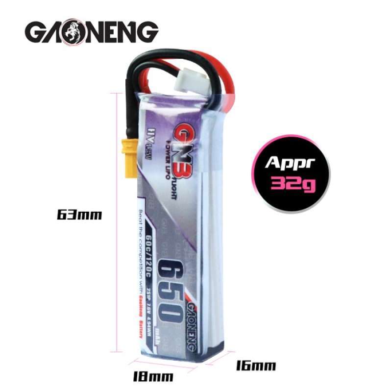 Jual Baterai Lipo Gnb 650mah 2s 60c 7.6v Xt30 Hiv Di Seller Ak_gallery - Wanajaya, Kab. Bekasi ...