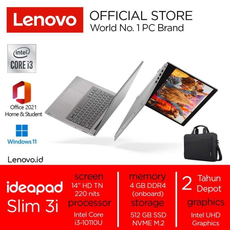 Jual LENOVO Laptop Ideapad 3 / Intel Core i3 / 4GB RAM / 512GB SSD / 14 ...