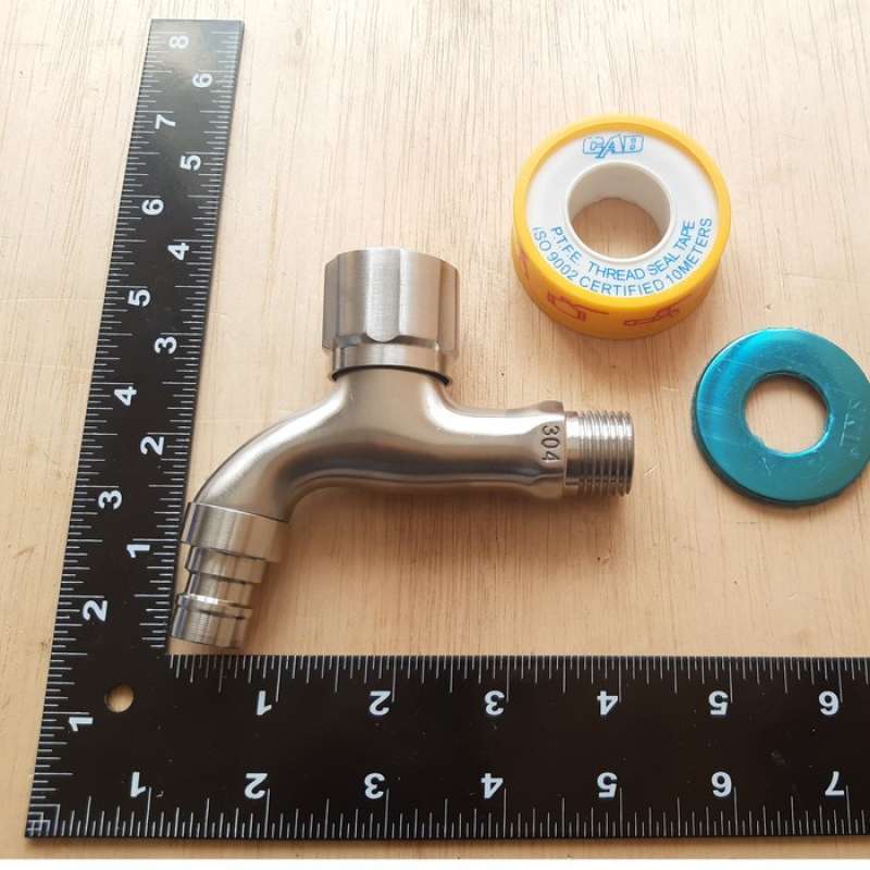 Jual KRAN KERAN SKL STAINLESS MAHKOTA TEMBOK TAMAN 1/2 INCH MESIN CUCI ...