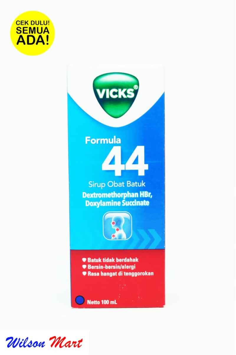 Jual VICKS FORMULA 44 SIRUP OBAT BATUK 100 ML di Seller Wilson Mart ...