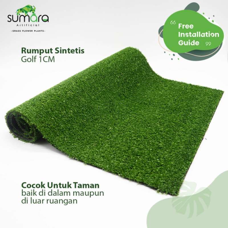 Jual rumput sintetis golf 1 CM PROMO 1x1m,rumput palsu,rumput plastik ...