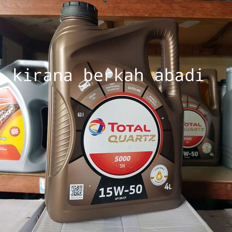 Promo Total Quartz 5000 15w50 Sn Cf Oli Mobil [4 Liter] Diskon 3% Di ...