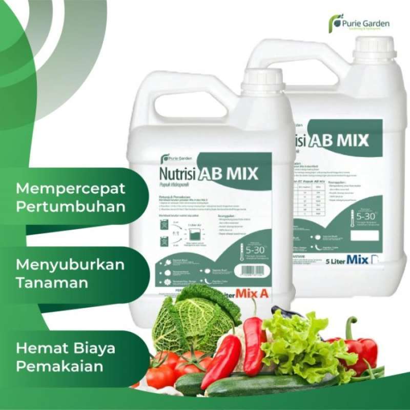 Promo Nutrisi Pupuk Hidroponik Ab Mix 2,5Kg Jerigen Pg.Tgr - Sayuran ...