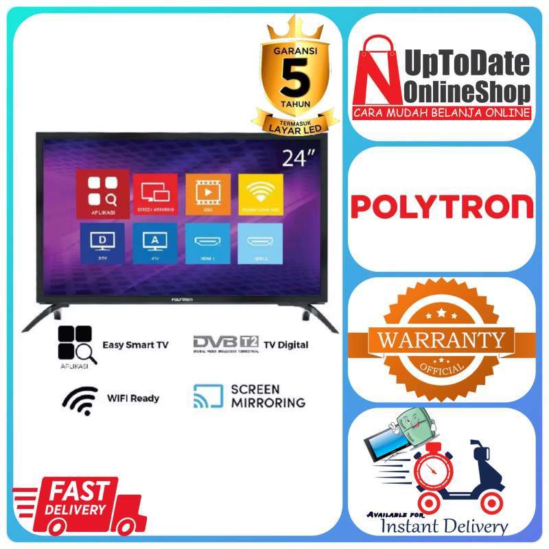 Promo TV LED 24INCH POLYTRON PLD24MV185 24MV DIGITAL LED EASY SMART TV ...
