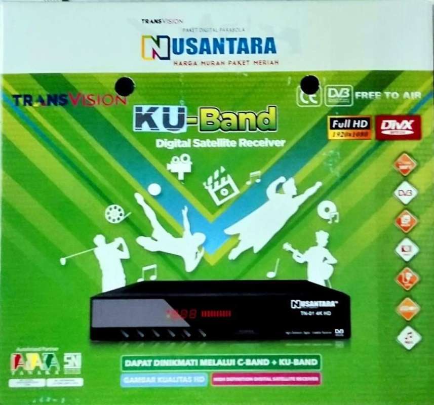 Jual GREENBERRY Satellite ReceiverHD FREE TV Nasional &RCTI 1 Tahun Ku Band di Seller VisionStar ...