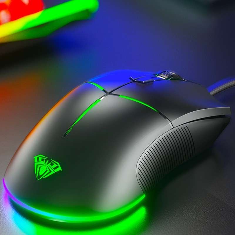 Promo Mouse Gaming Slanted Eyes Aula F820 Black/white - 6400dpi - 6gear ...