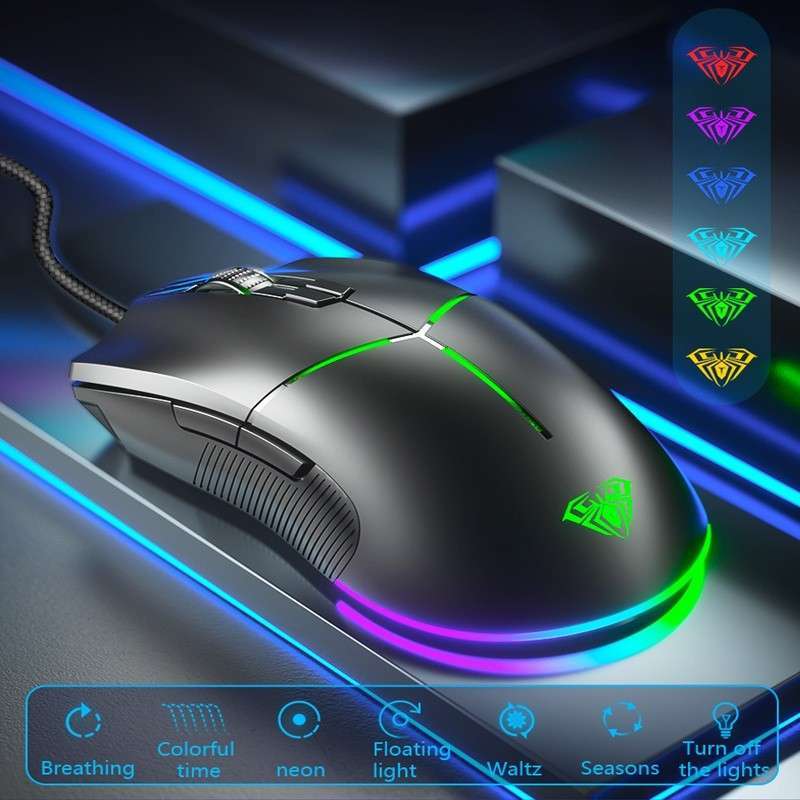 Promo Mouse Gaming Slanted Eyes Aula F820 Black/white - 6400dpi - 6gear ...